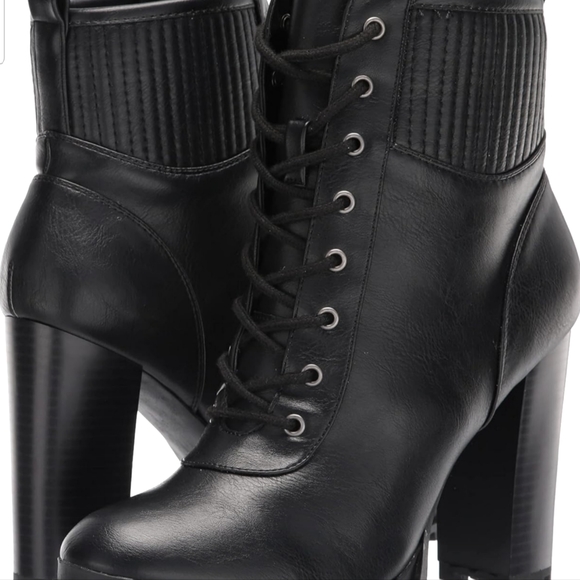 Seven Dials | Shoes | Seven Dials Hugo Black Tall Lace Upper Lug Combat ...